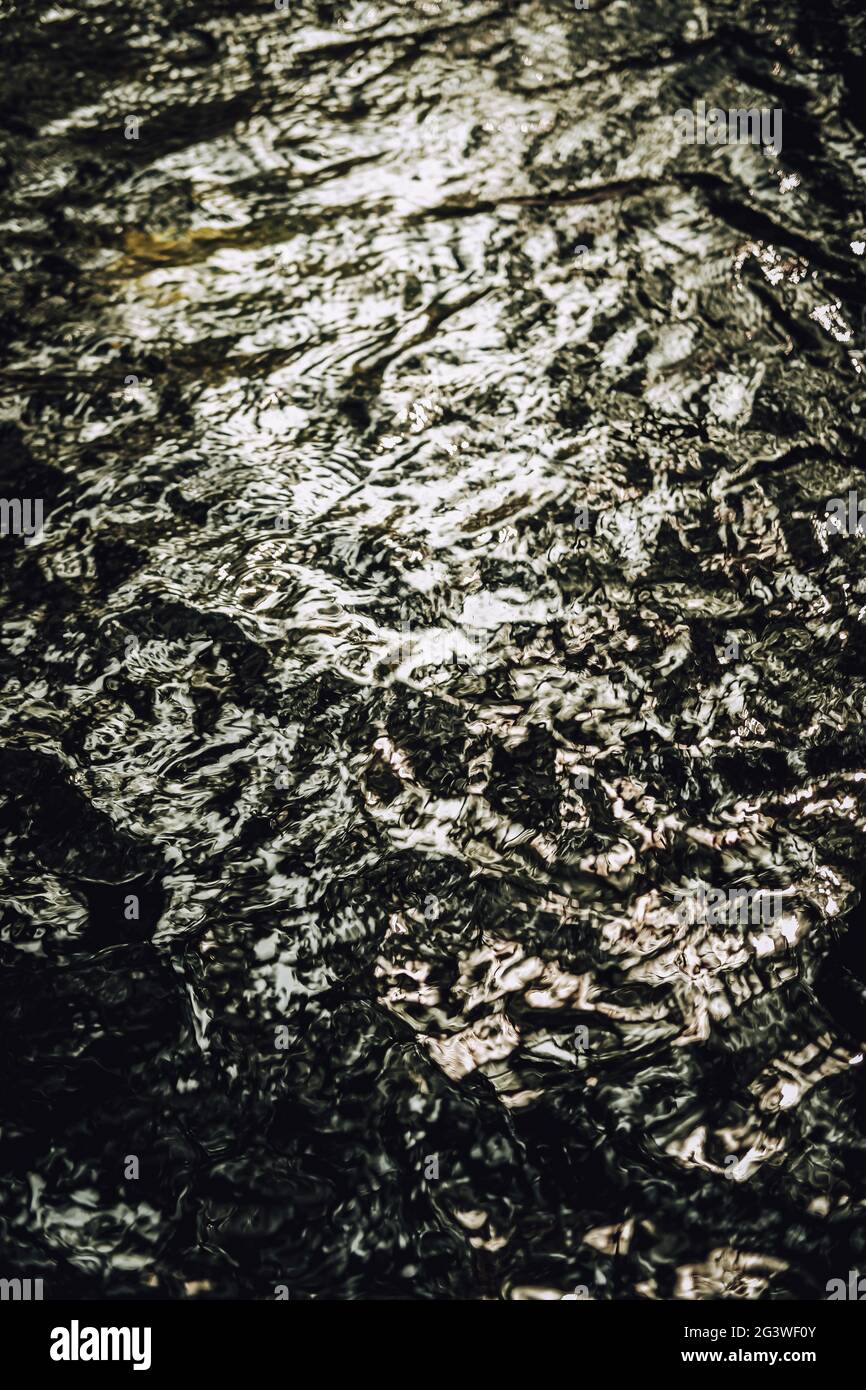 Close-up of water with reflex sunlight. River surface background Stock ...