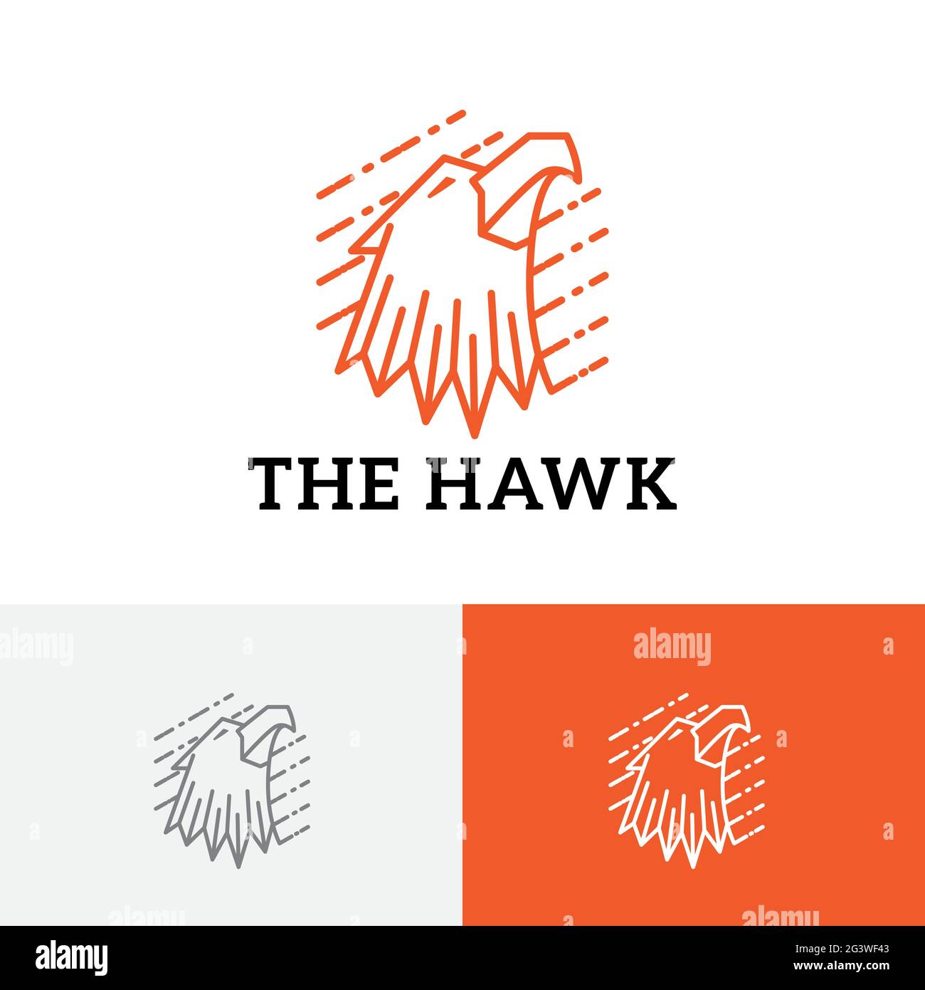 Hawk Eagle Falcon Head Predator Bird Vintage Classic Logo Stock Vector ...