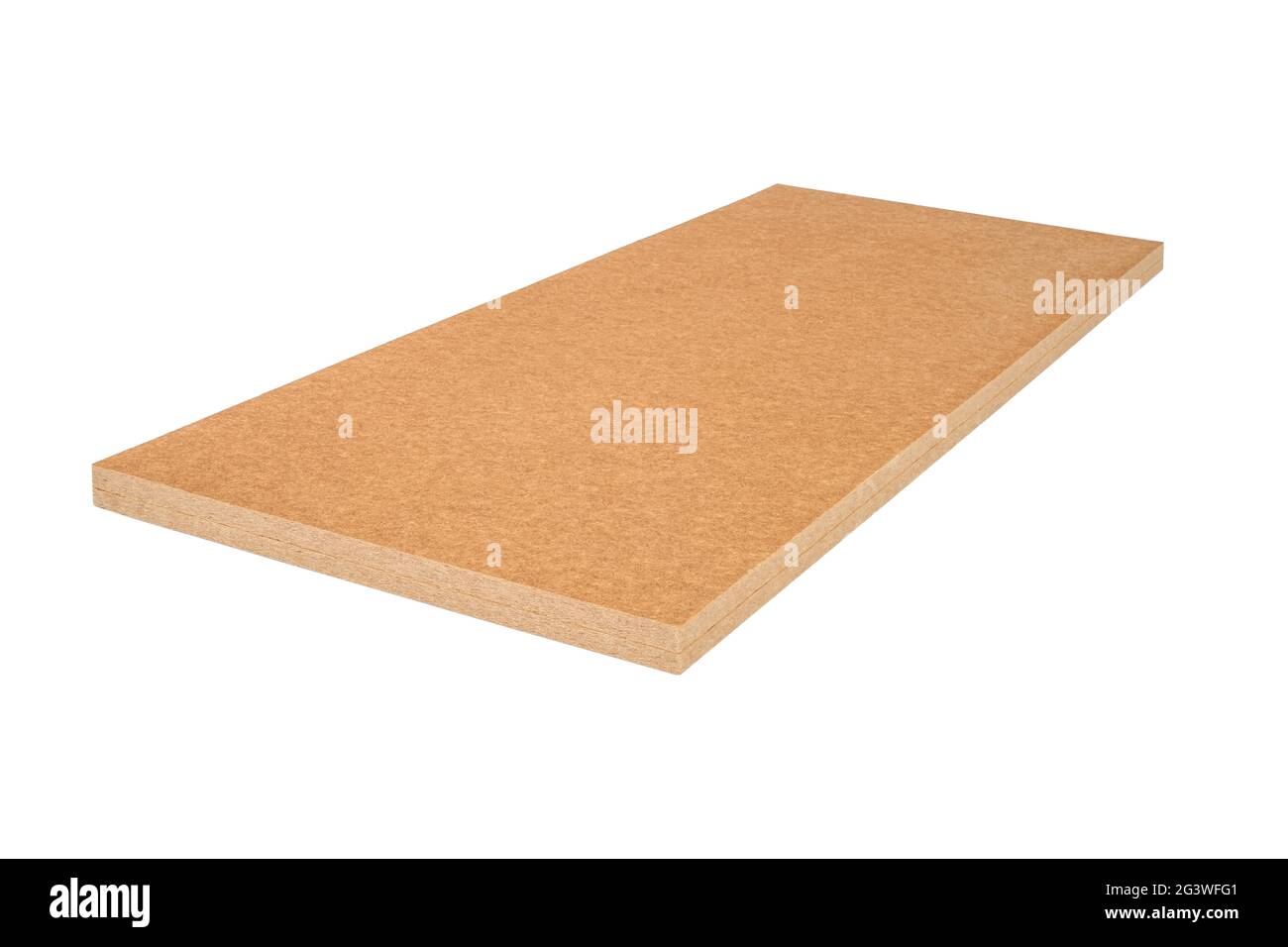 Wooden layered ecological plate for thermal insulation isolated on a ...