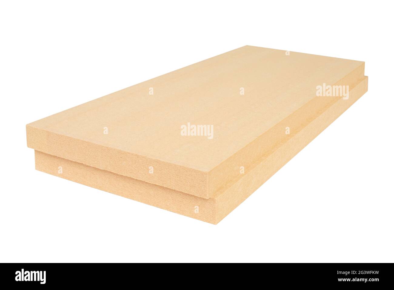 Wooden thermal insulation board isolated on a white background ...