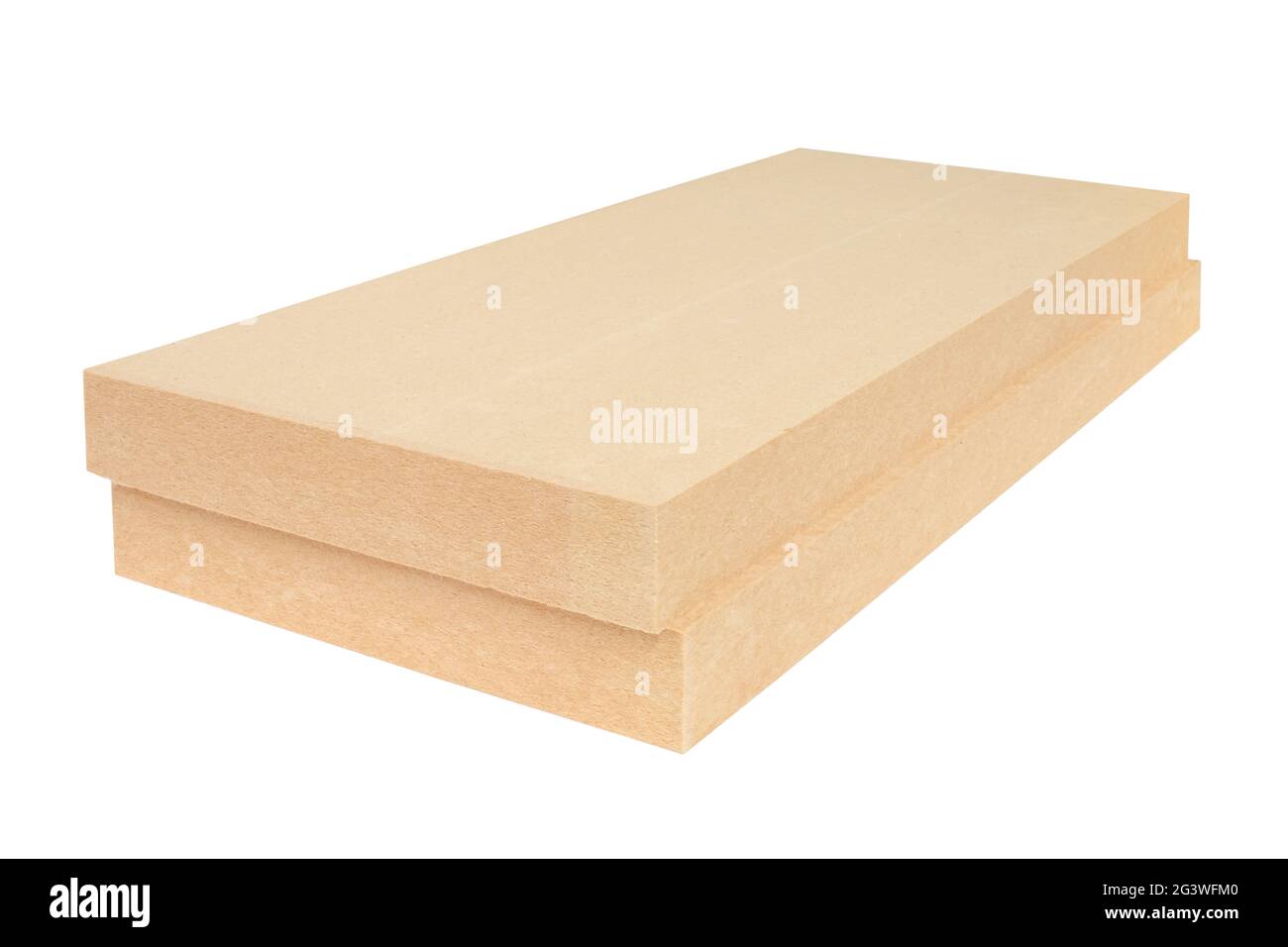Wooden thermal insulation board isolated on a white background ...