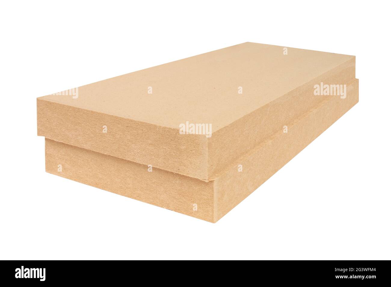 Wooden thermal insulation board isolated on a white background ...