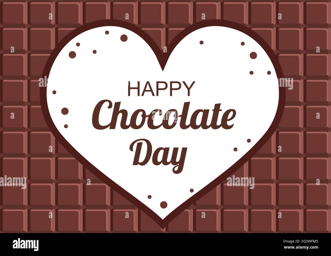 Happy Chocolate Day Celebration Vector Illustration. Suitable For ...
