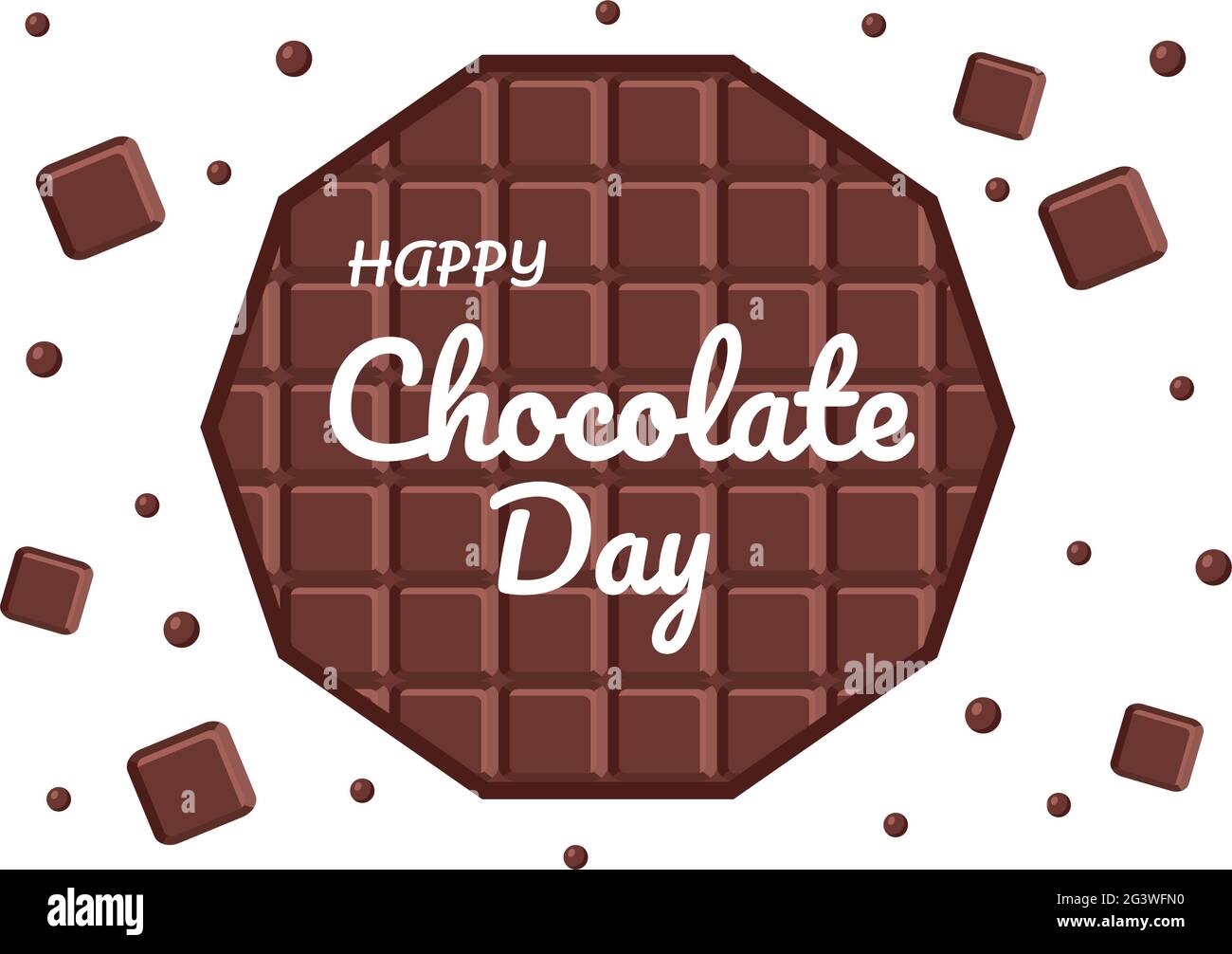 Happy Chocolate Day Celebration Vector Illustration. Suitable For ...