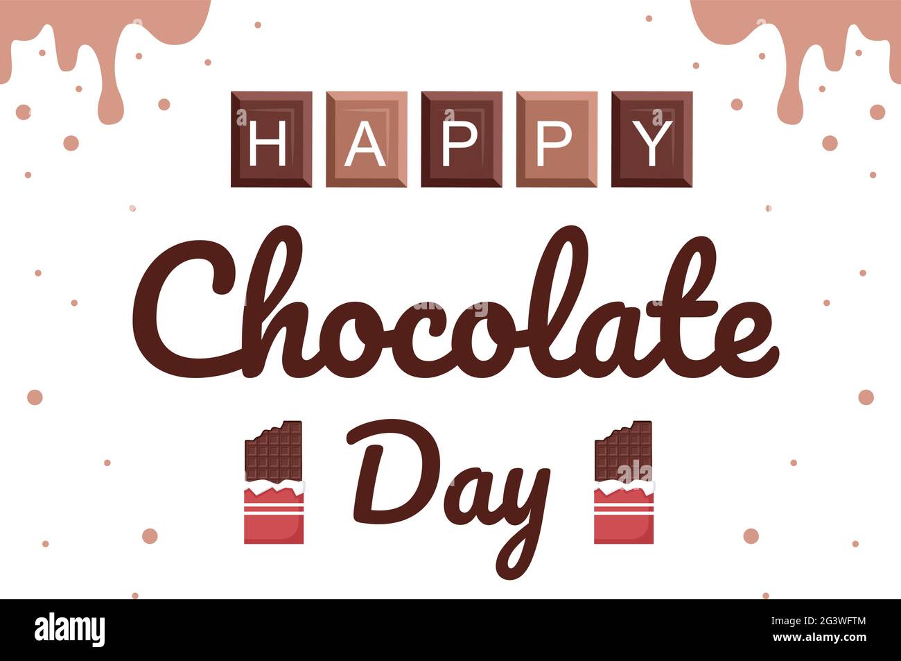Happy Chocolate Day Celebration Vector Illustration. Suitable For ...