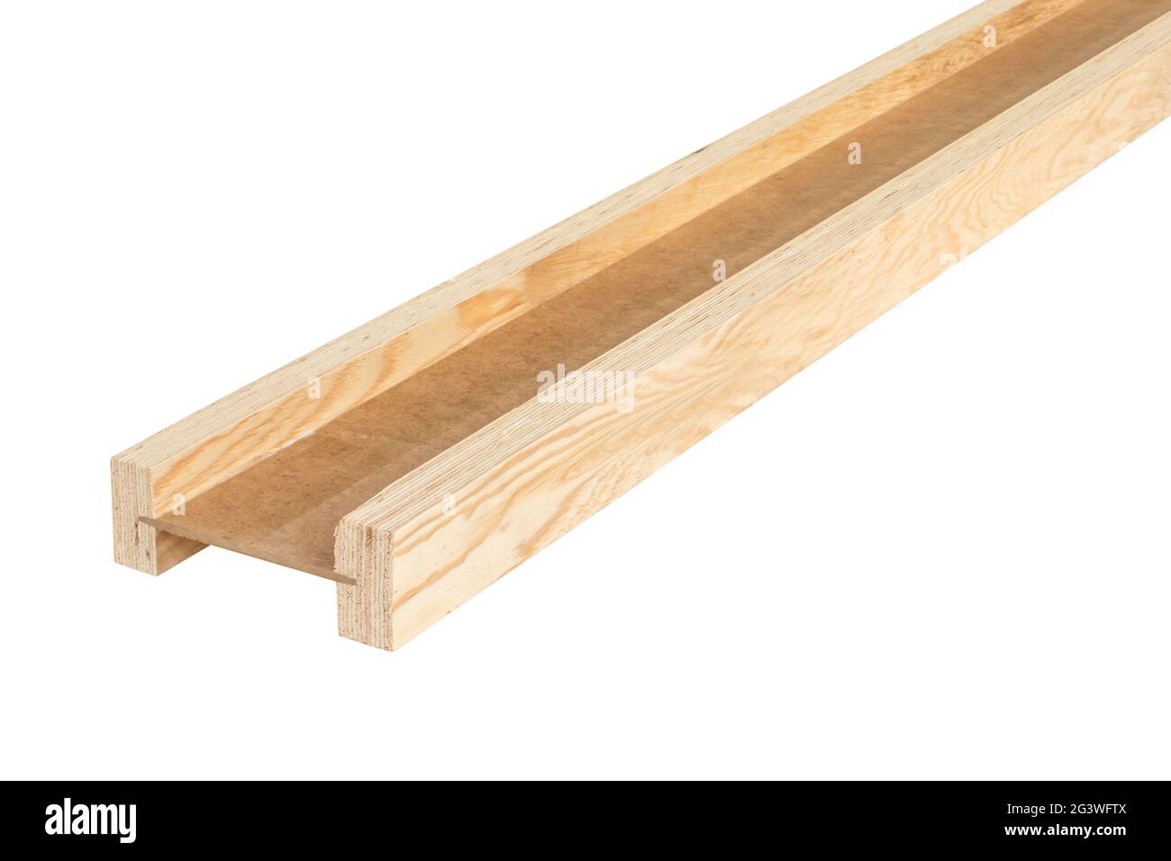 Wooden roof load bearing beam isolated on a white background - Packshot ...