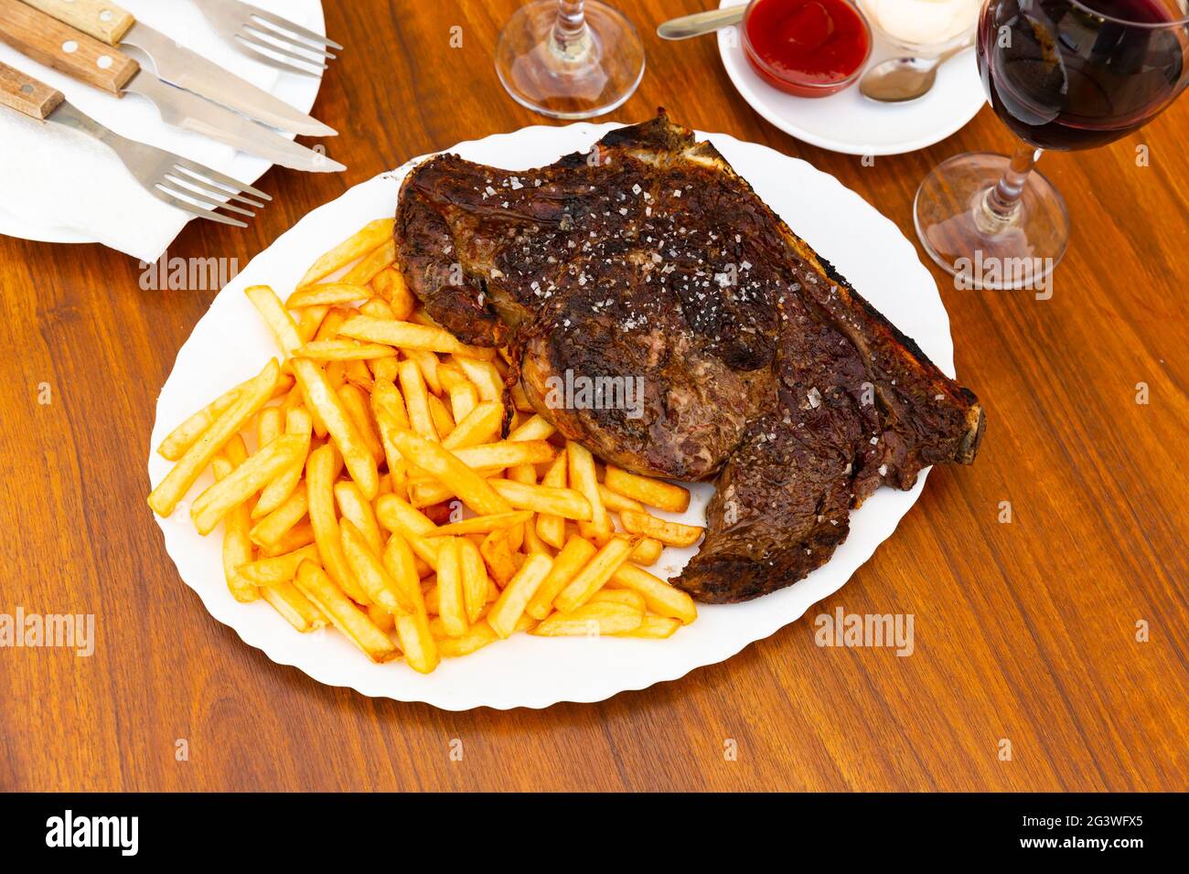 Chuleton is a popular Spanish dish made from a beef steak Stock Photo ...