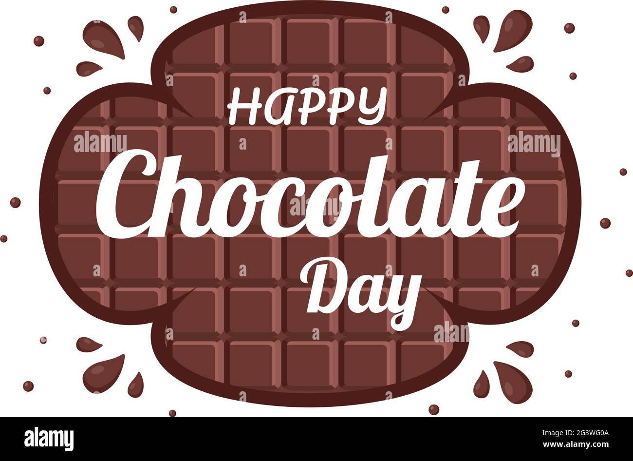 Happy Chocolate Day Celebration Vector Illustration. Suitable For ...