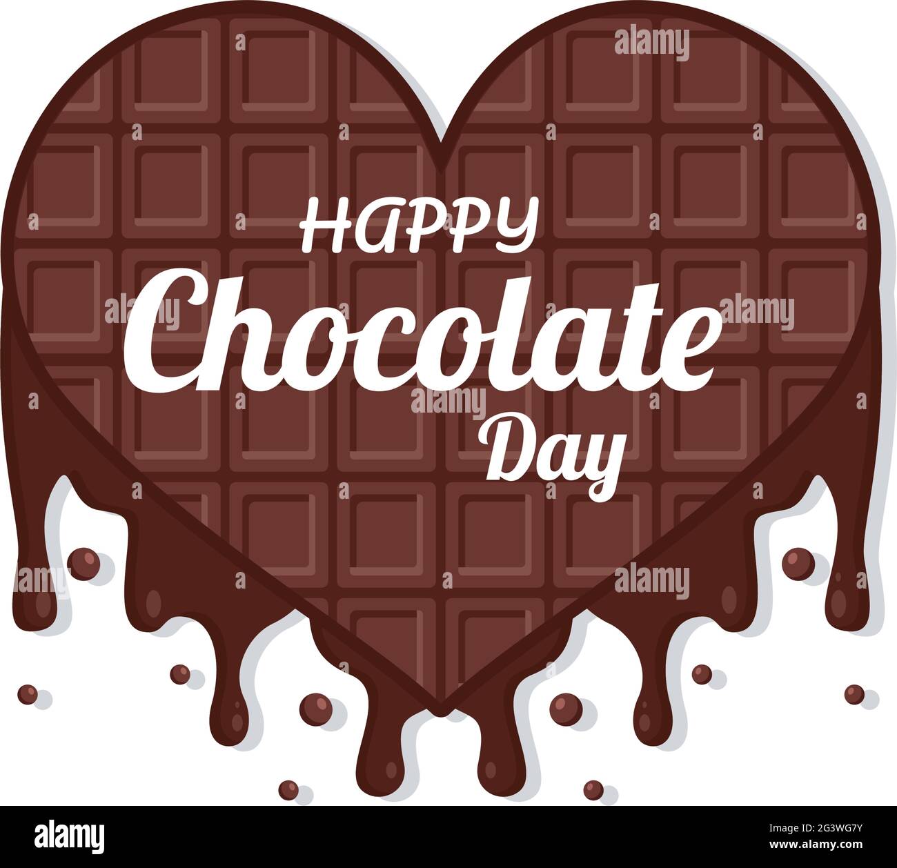 Happy Chocolate Day Celebration Vector Illustration. Suitable For ...