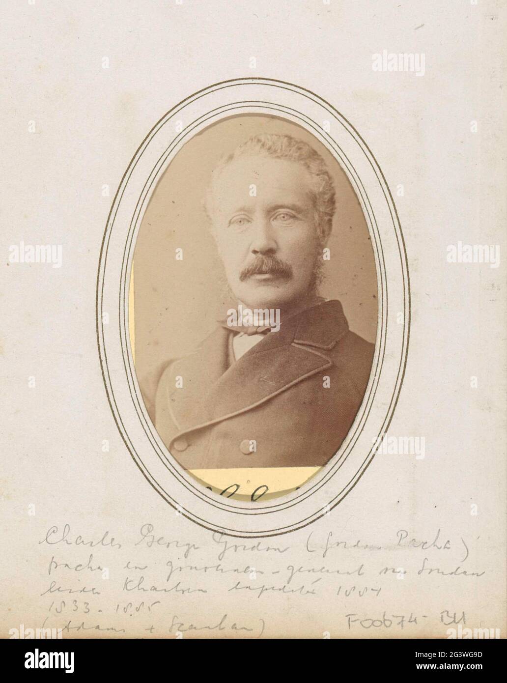 Portrait of Charles George Gordon, British Officer; C.G. Gordon. Part ...