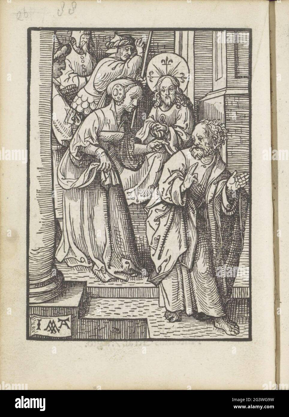 Denial of Peter; The little passion. A woman points to Peter and asks ...