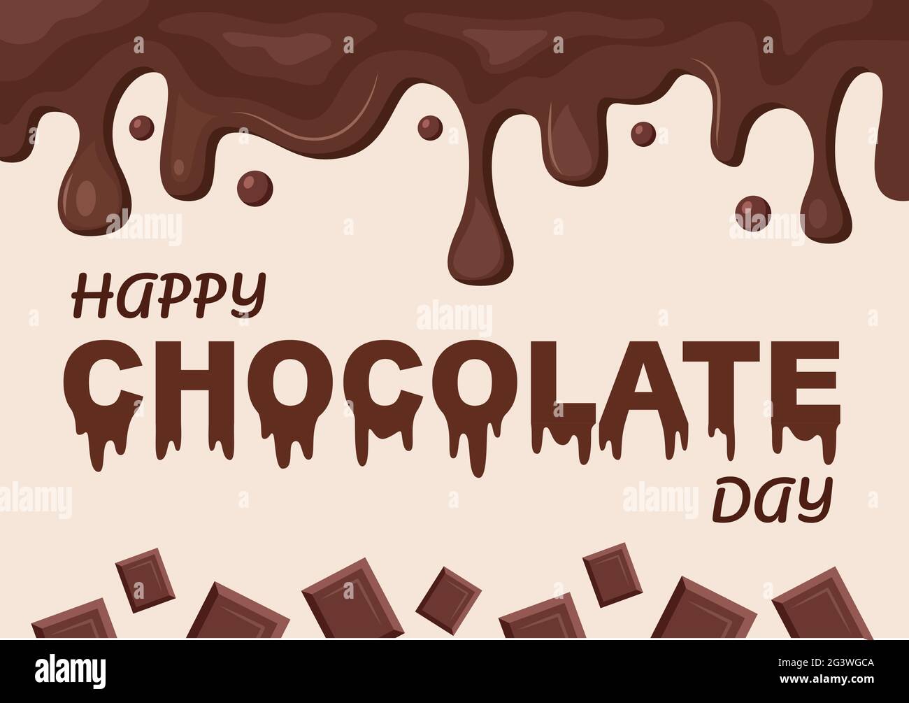 Happy Chocolate Day Celebration Vector Illustration. Suitable For ...