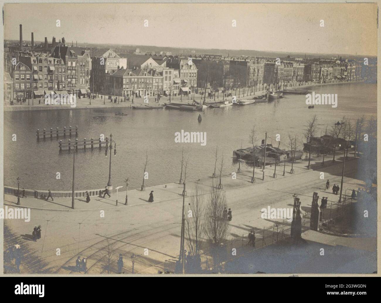 Panorama photo of the Weesperzijde and Amsteldijk in Amsterdam, south ...