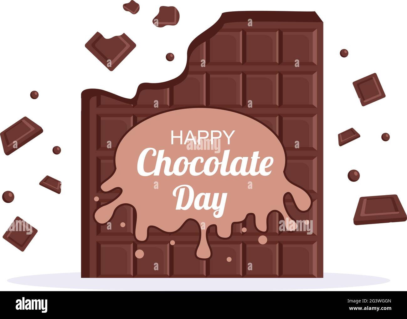 Happy Chocolate Day Celebration Vector Illustration. Suitable For ...