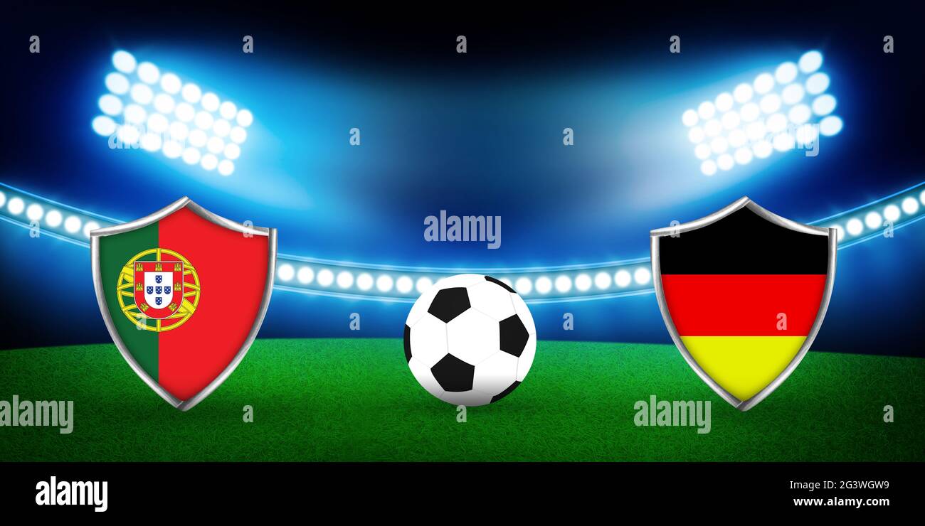 Portugal Vs Germany Football Match Latest Sports Concept Background ...
