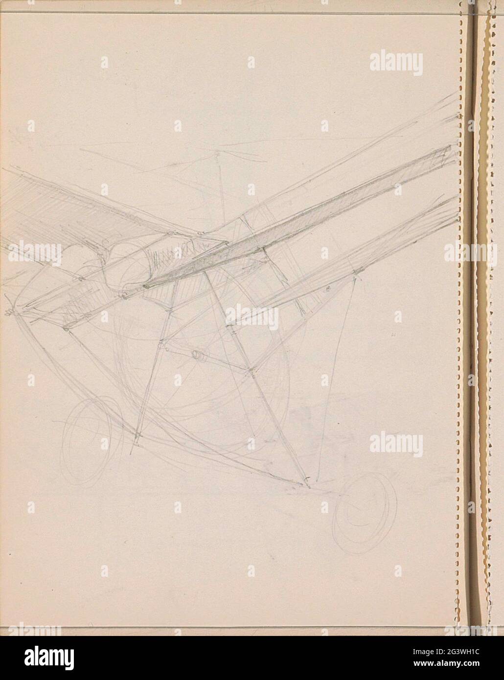 Glider. Leaf 18 Verso from a sketchbook with 42 sheets Stock Photo - Alamy