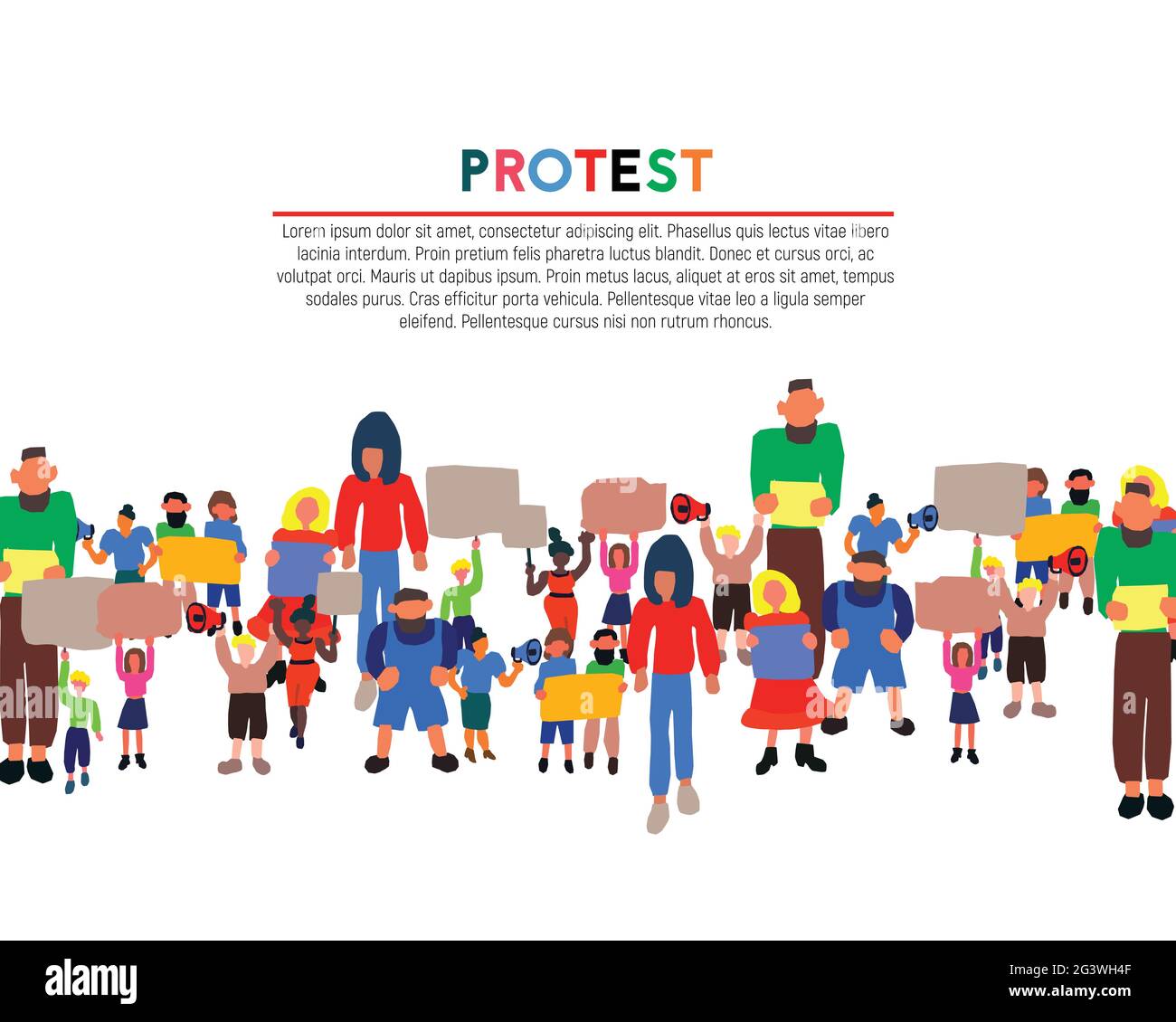 Female workers on strike Stock Vector Images - Alamy