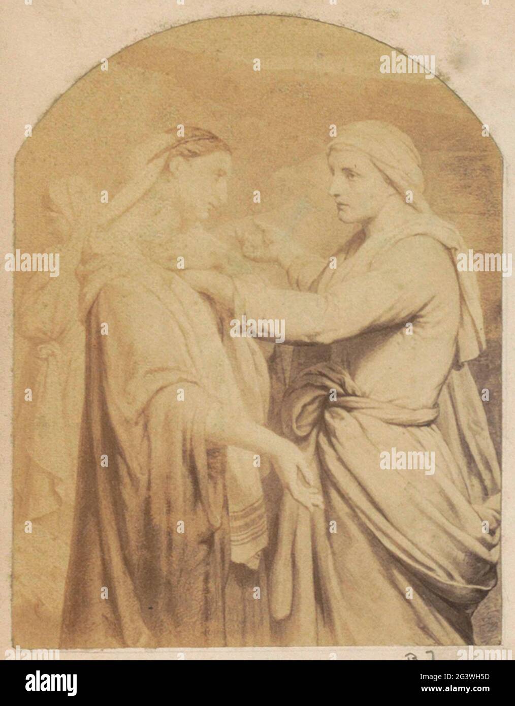Photo production of (presumably) a drawing of the visitation. Part of ...