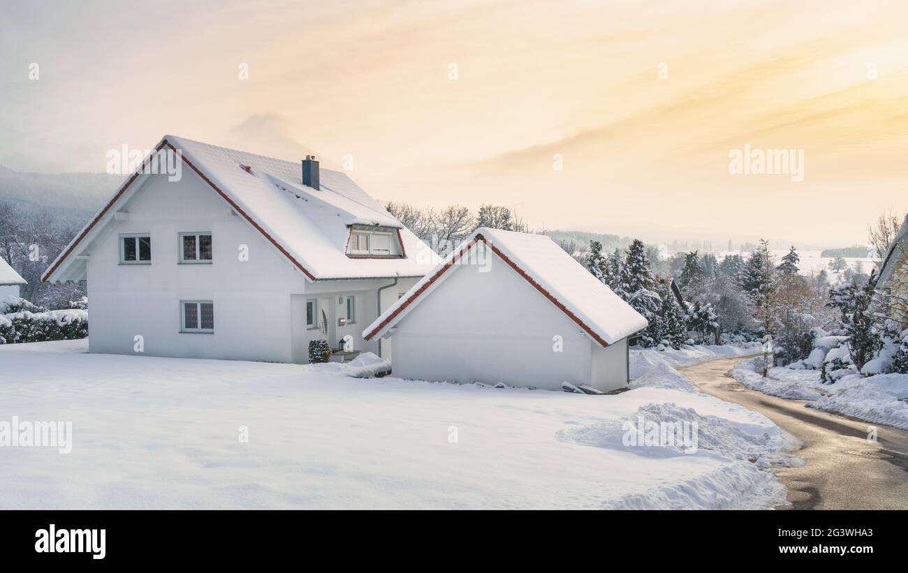 Cold winter snow scenery Stock Photo - Alamy