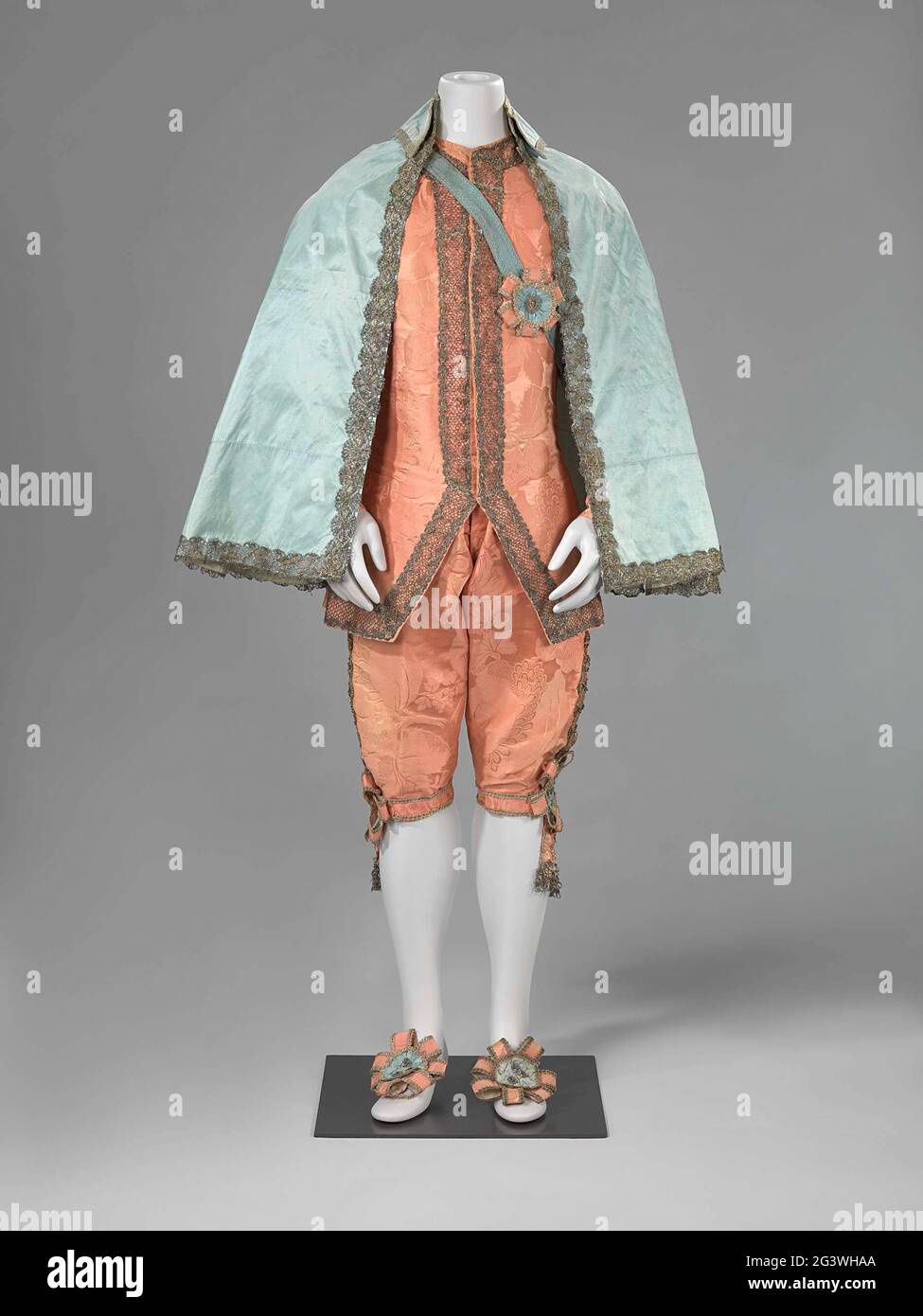 Pink silk garter with rosette snaps, silver threads. Garter from pink ...