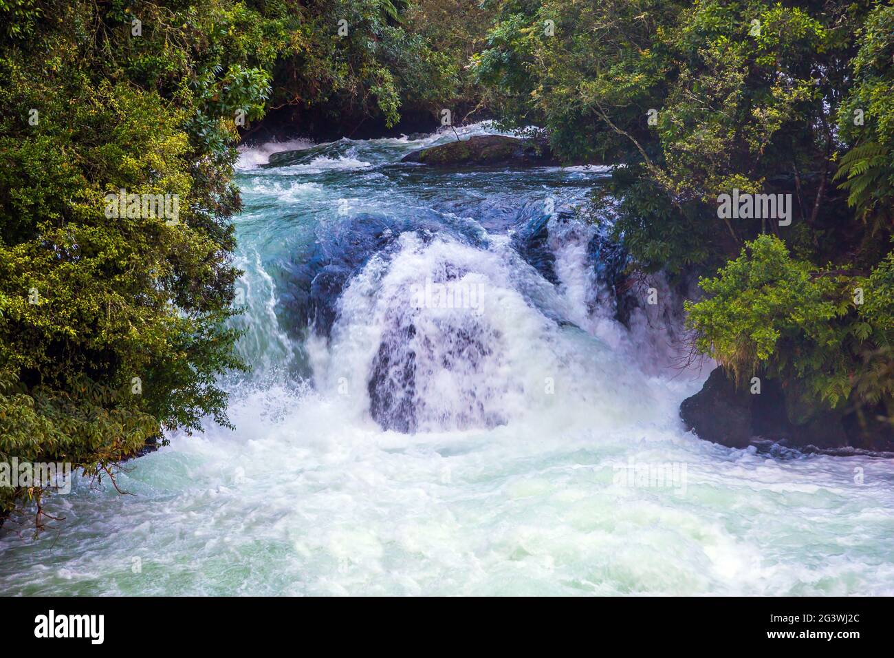 Seething powerful waterfall Stock Photo - Alamy
