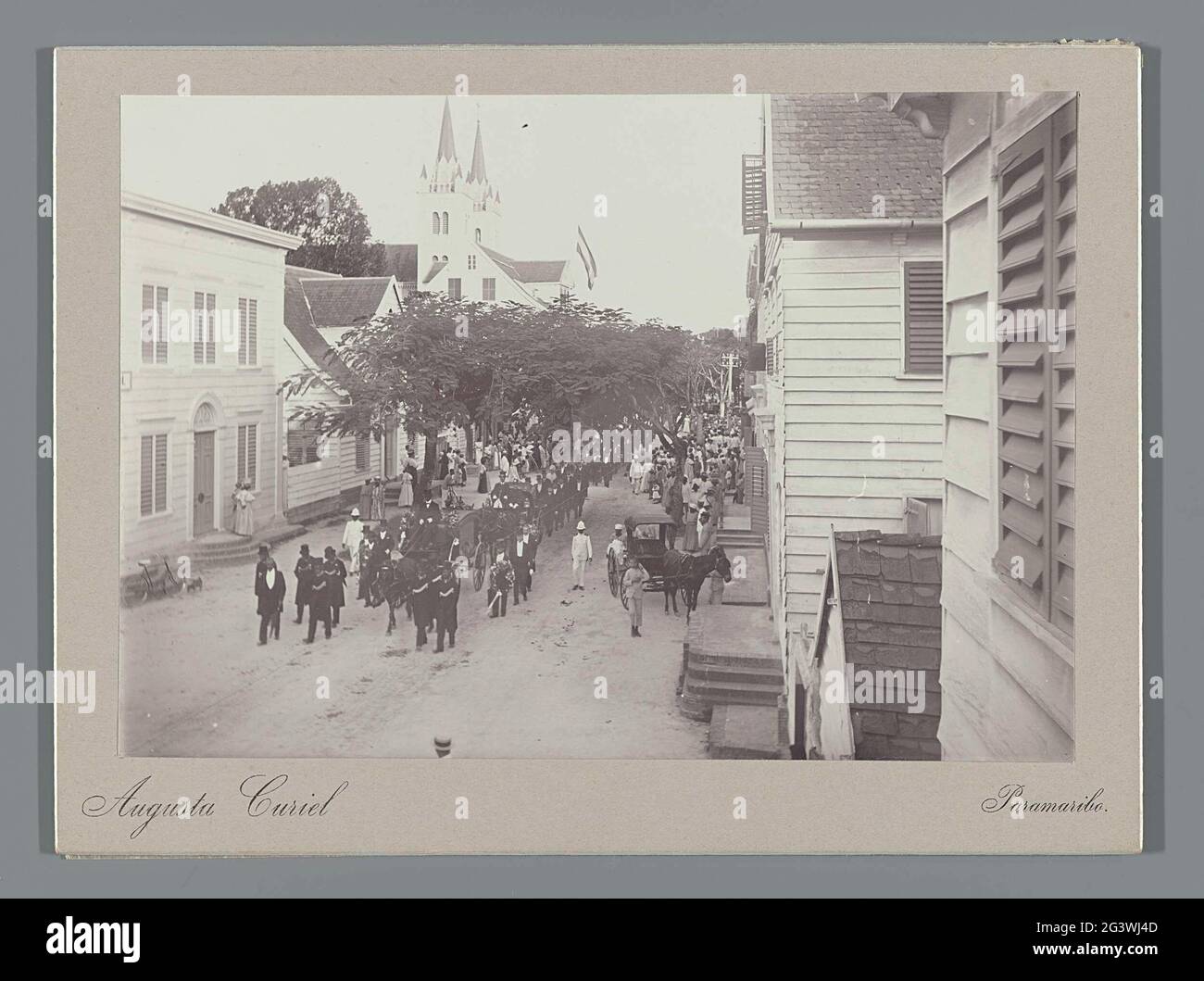 Street scene with funeral procession Stock Photo - Alamy
