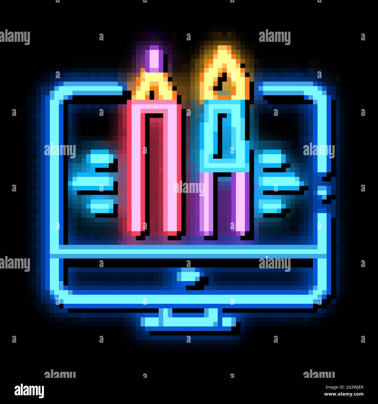paint on computer neon glow icon illustration Stock Vector Image & Art ...