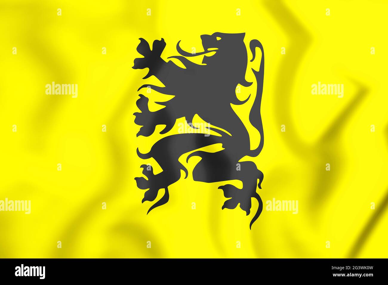 3D Flag of Flemish Movement. 3D Illustration Stock Photo - Alamy
