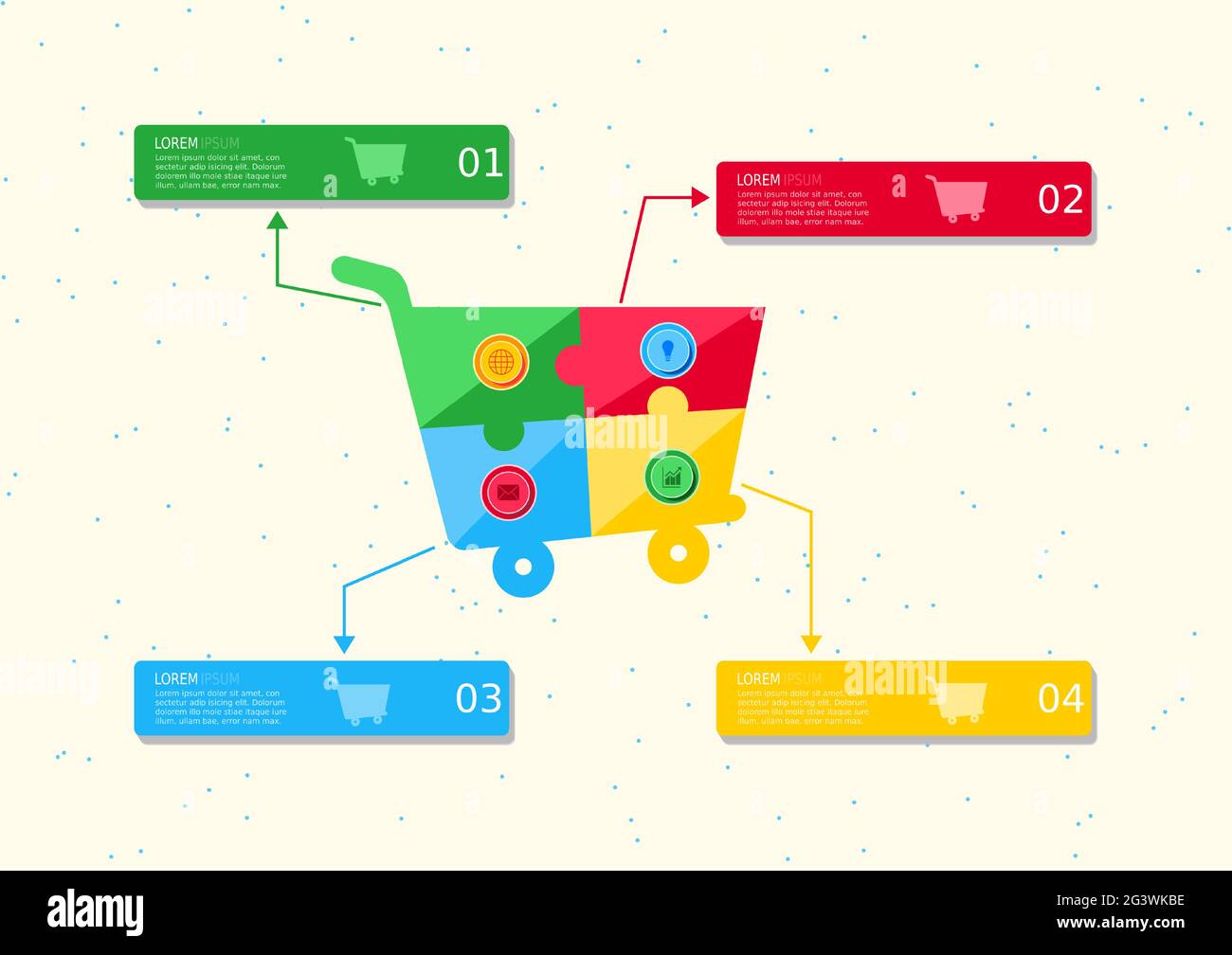 Jigsaw puzzle infographic template hi-res stock photography and images ...