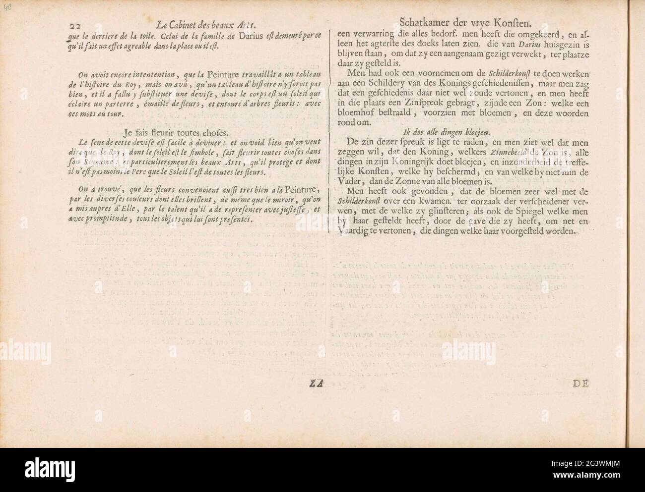 Text sheet about painting. Explanation of the print with the ...