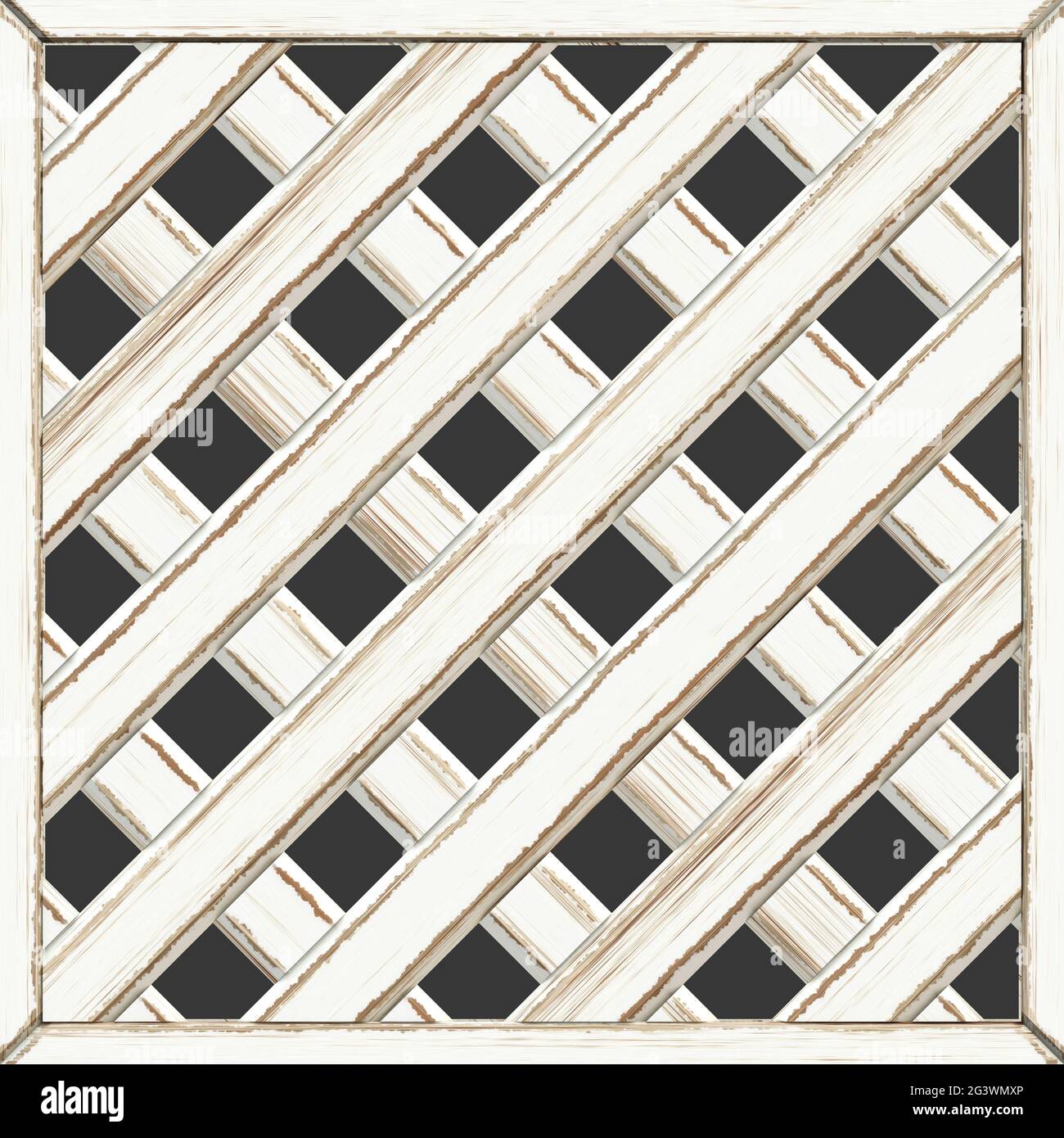 White painted wooden cross fence Stock Photo - Alamy