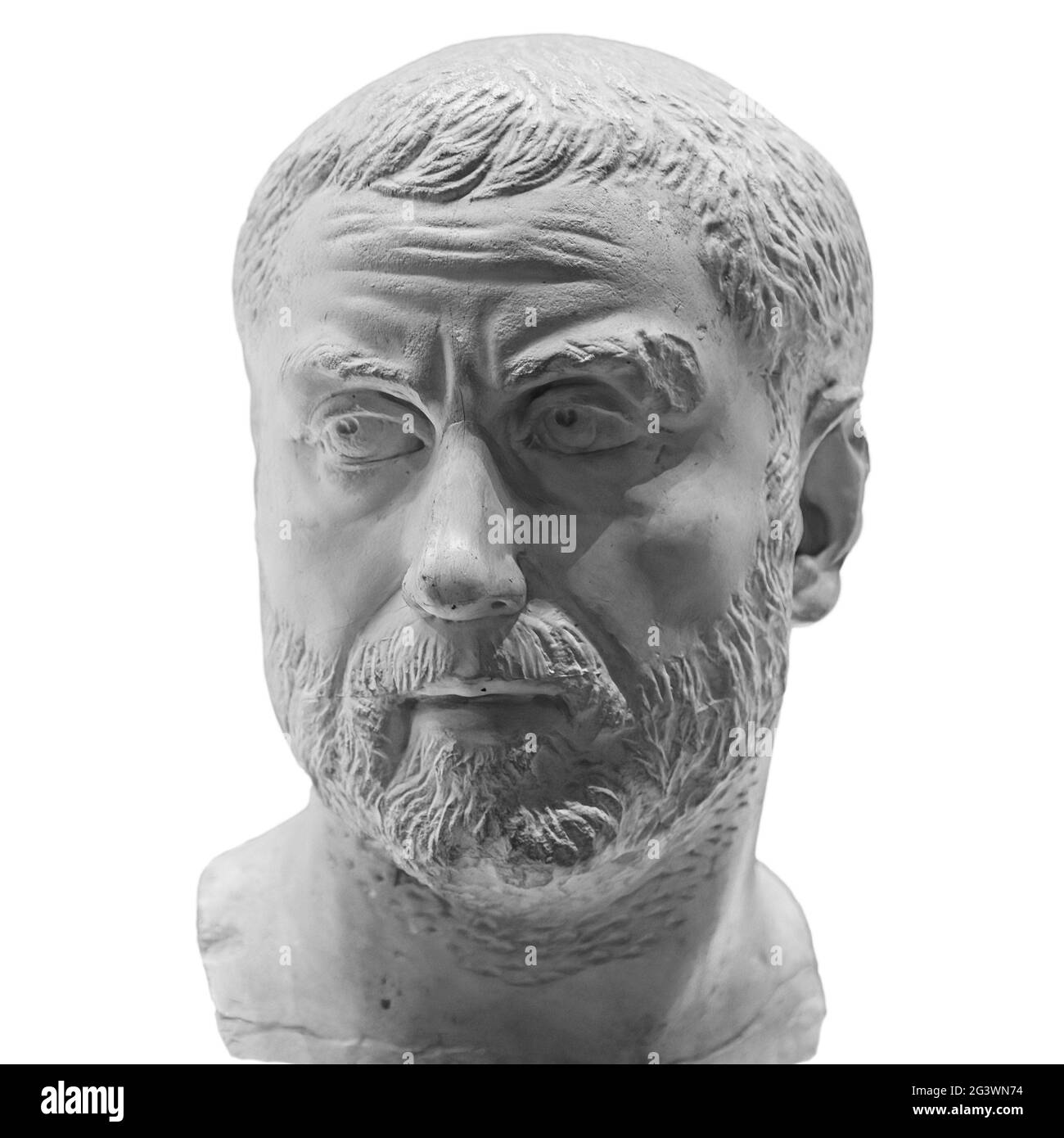 Ancient roman marble portrait of a boy. Young man head statue isolated ...