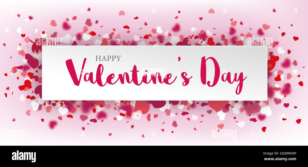 Happy valentines day pink hearts hi-res stock photography and images ...