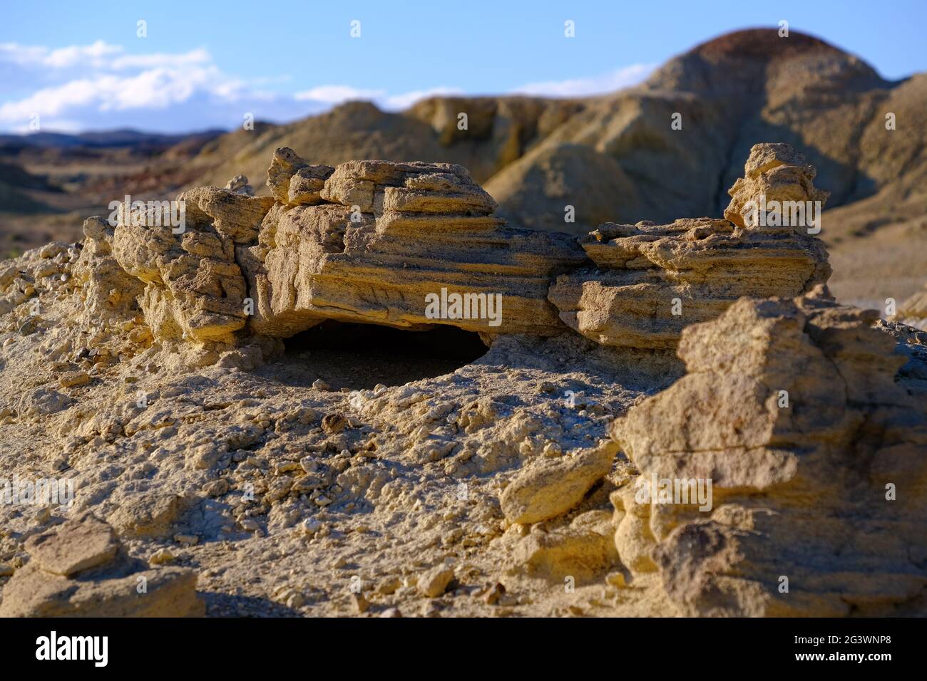 Erosion formation of sand and clay Stock Photo - Alamy