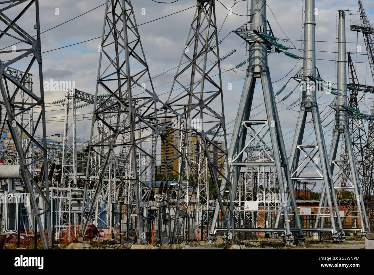 Distribution Of Electricity Sub-Station Stock Photo - Alamy