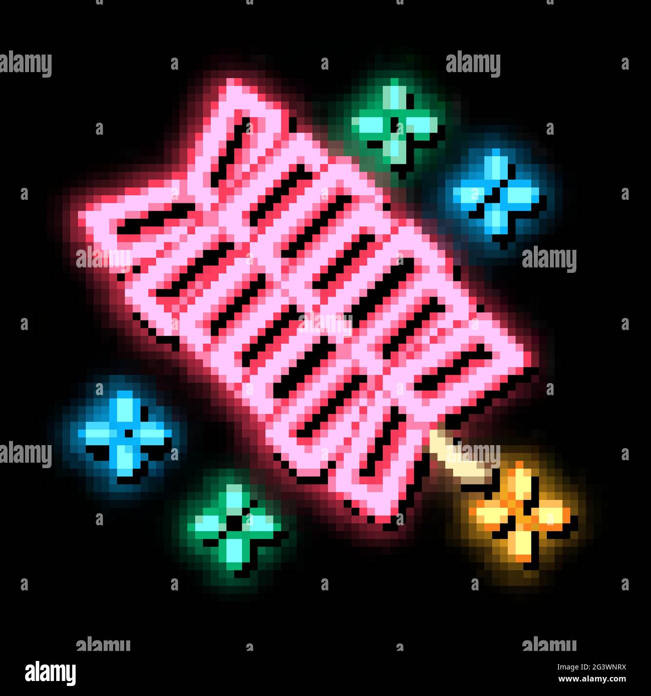 lighted cracker neon glow icon illustration Stock Vector Image & Art ...