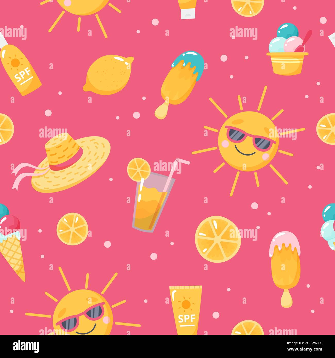 Ice cream straw hat Stock Vector Images - Alamy