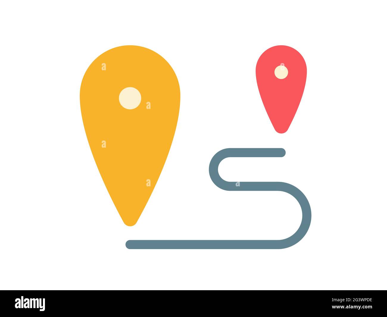 location route single isolated icon with flat style vector illustration ...