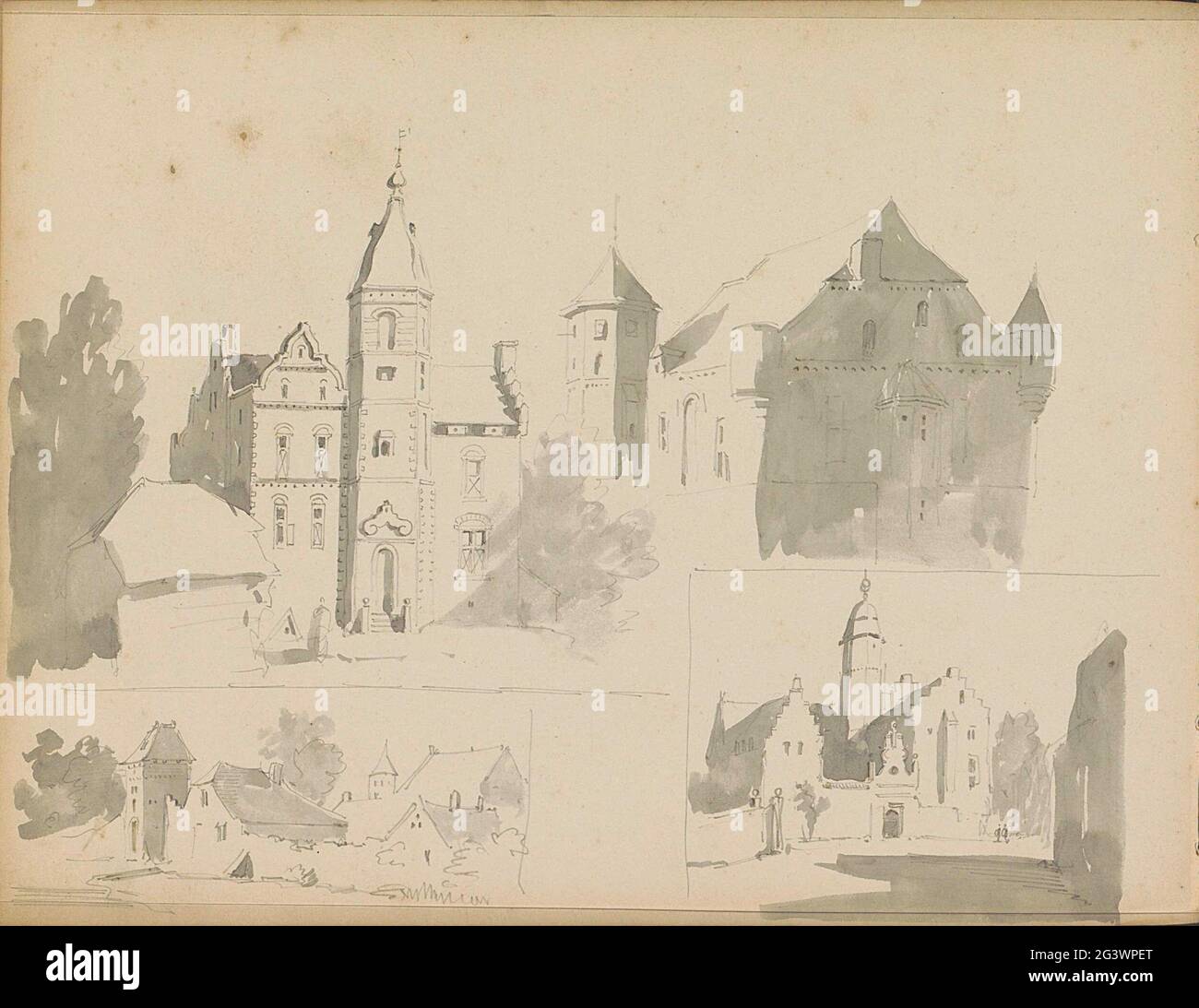 Study sheet with buildings. Study sheet with buildings, possible ...