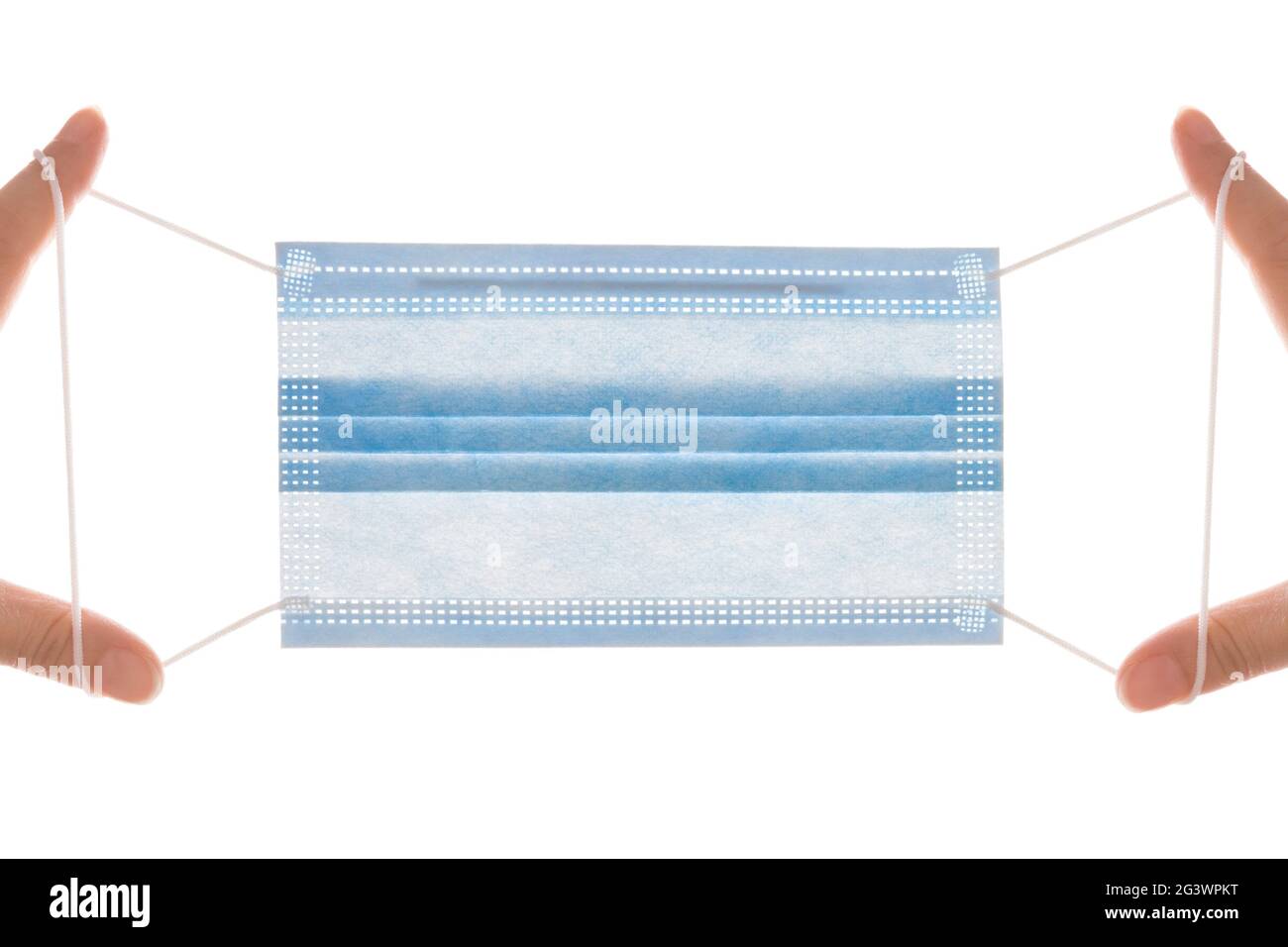 Holding mask Cut Out Stock Images & Pictures - Alamy