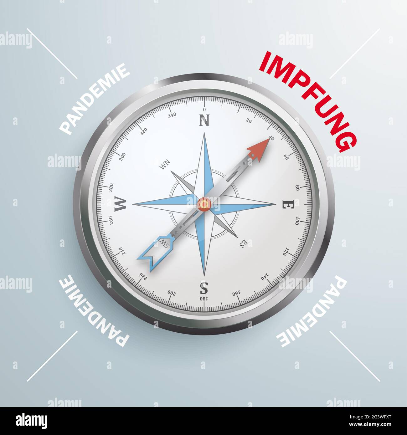 Compass Impfung Pandemie Stock Photo - Alamy