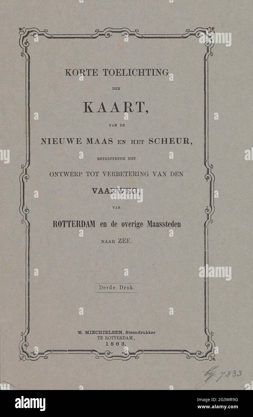 Declaration at the map of the new Maas and a design for improvement of ...