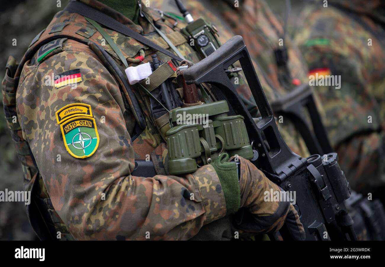 FILED - 10 October 2019, Lithuania, Rukla: Soldiers of the Enhanced ...
