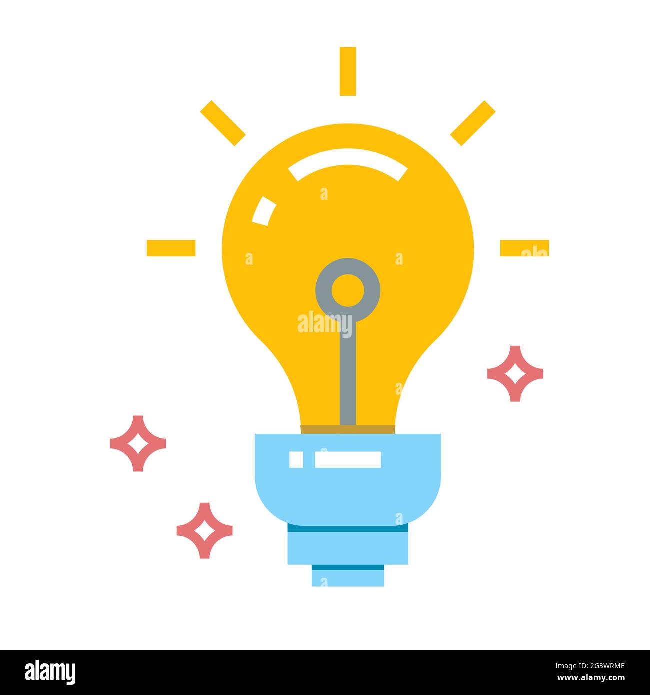 Vector light bulb icon with concept of idea hi-res stock photography ...