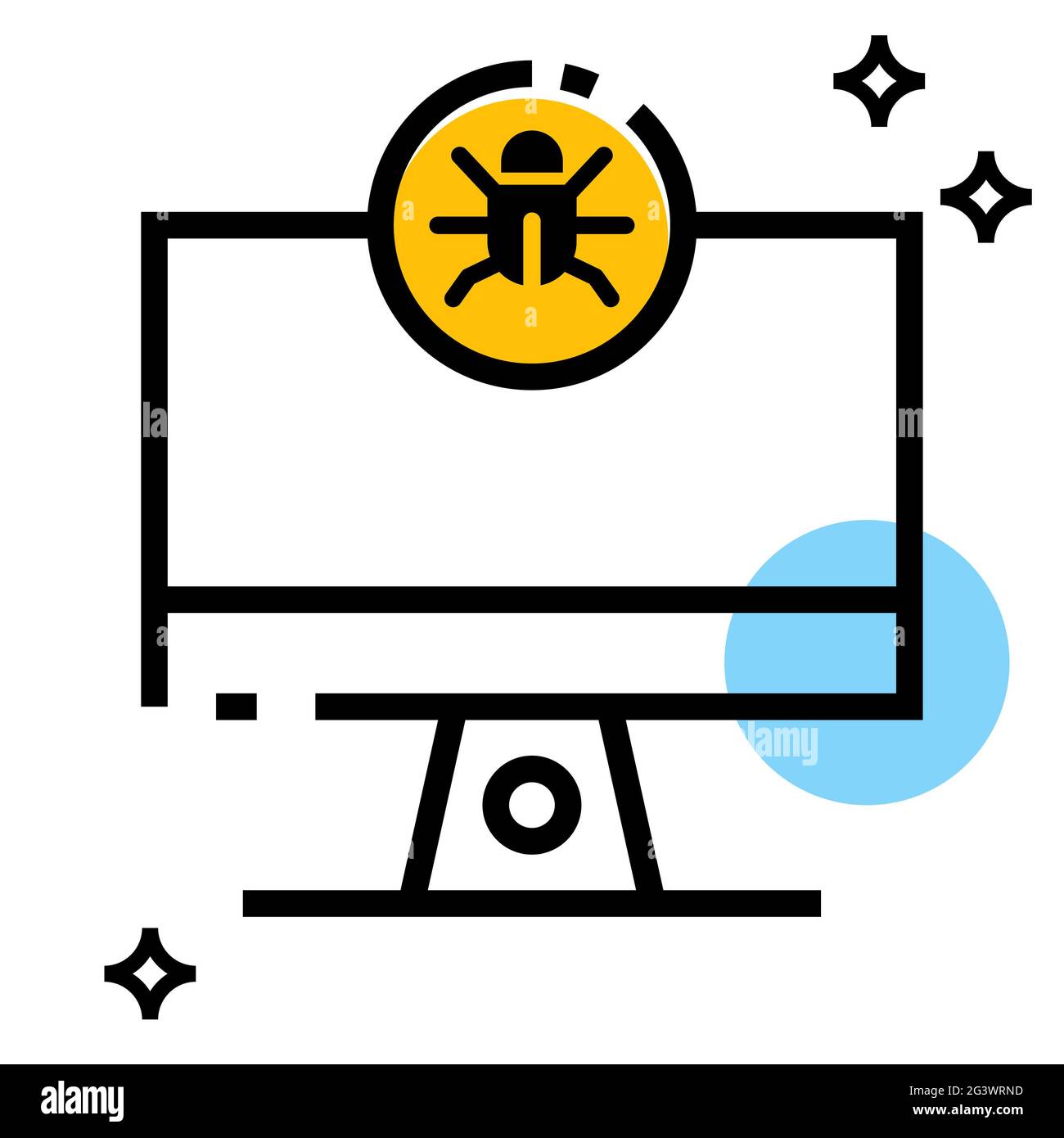 Computer Bug icon vector design illustration Stock Photo - Alamy
