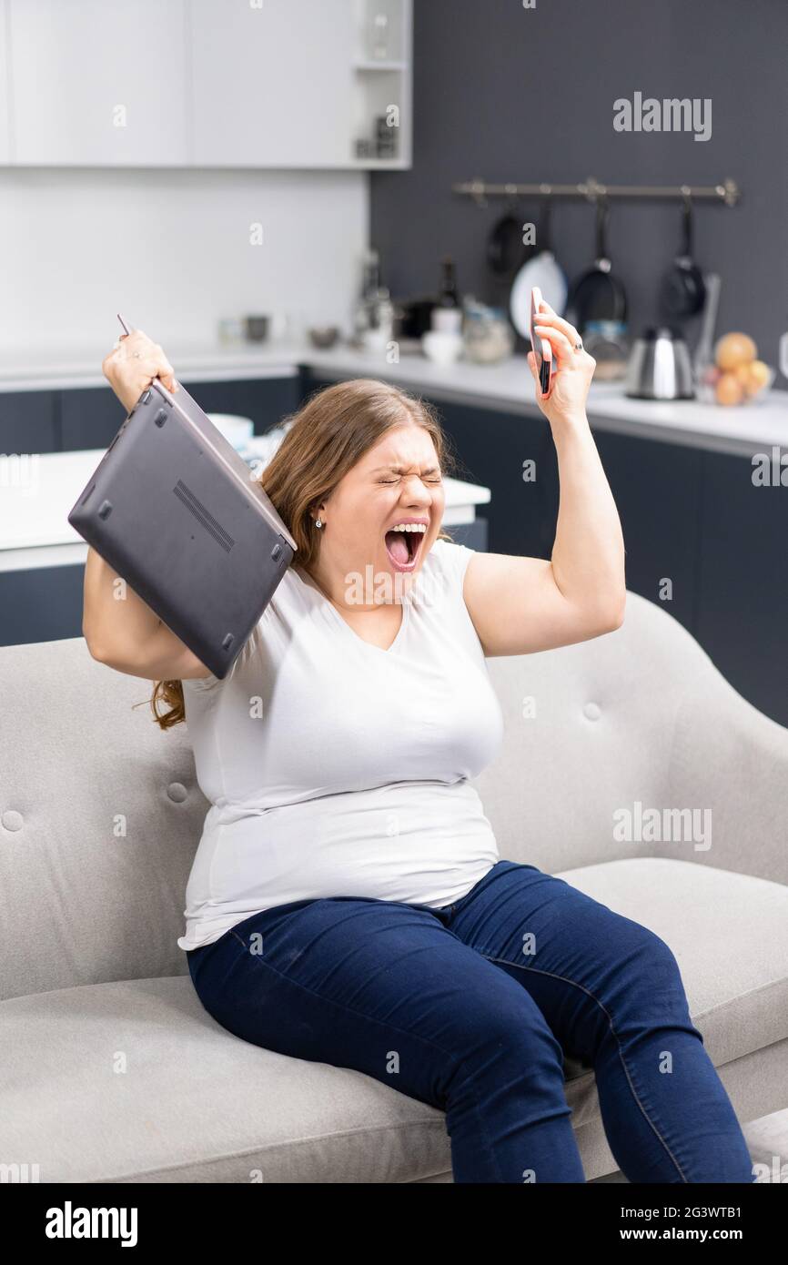 Overweight fat obese chubby young girl hi-res stock photography and ...