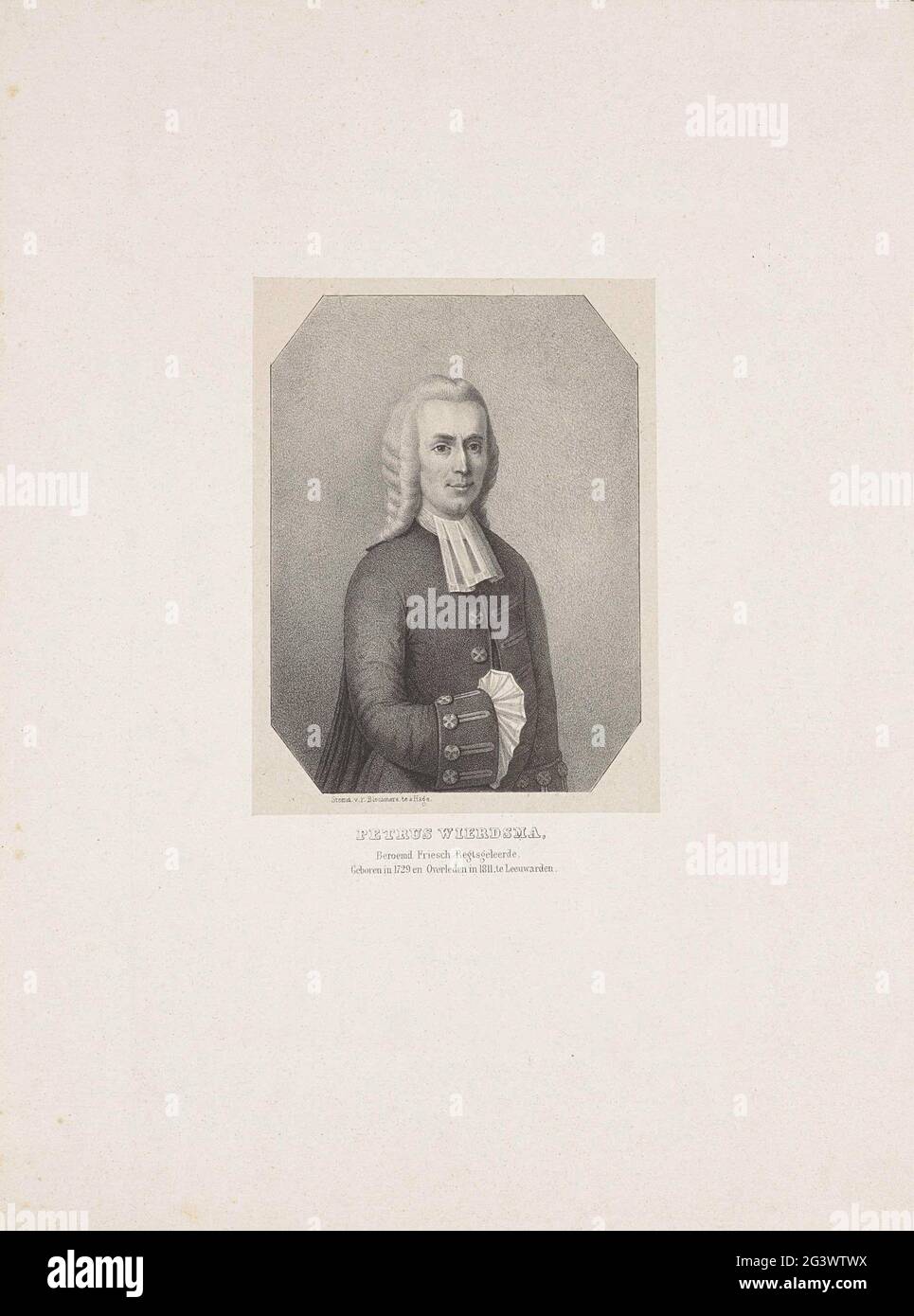 Portrait of Petrus Wierdsma. The person portrayed is in his jacket with ...