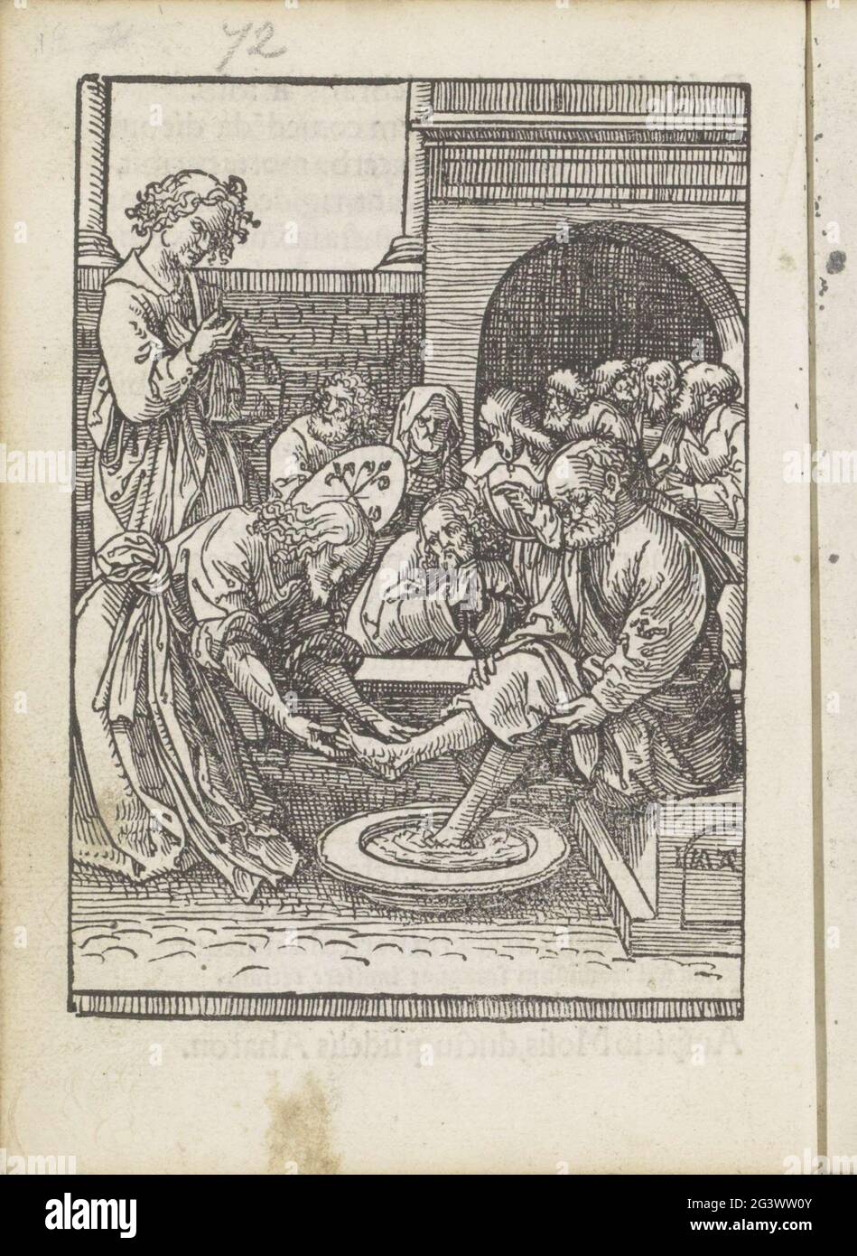 Foot washing of Peter; The little passion. Christ washes Peter's feet ...
