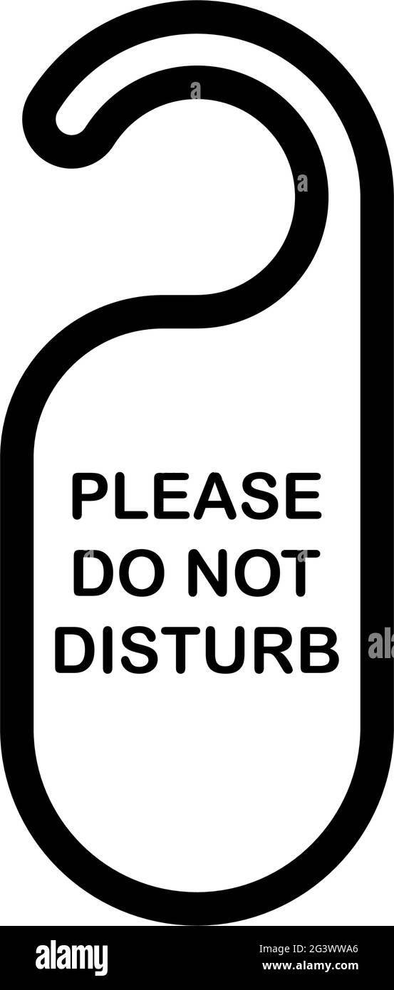 Don't Disturb Tag Icon. Bold outline design with editable stroke width ...
