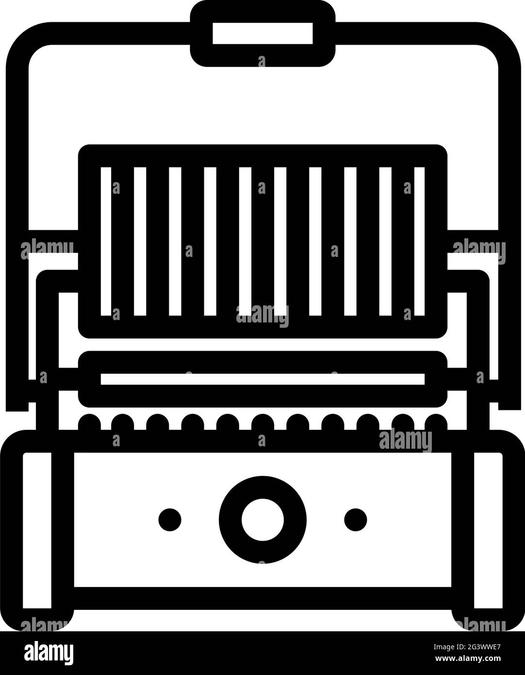Kitchen Electric Grill Icon. Bold outline design with editable stroke ...